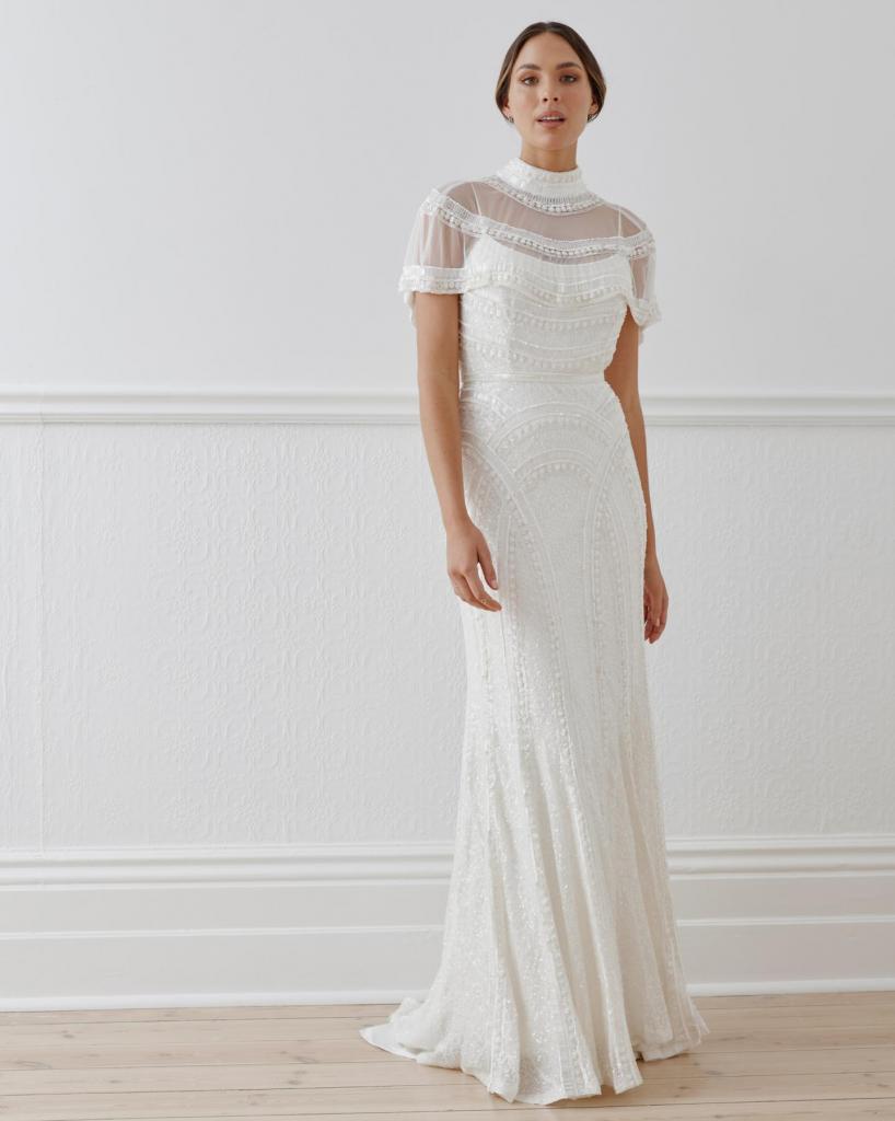 Charlotte | Beaded Long Sleeve Wedding Dress | KWH Bridal