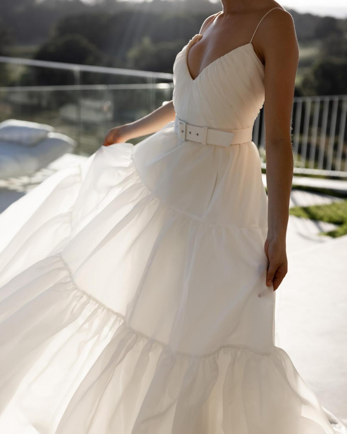 Stephanie | Off The Shoulder Wedding Dress | Karen Willis Holmes