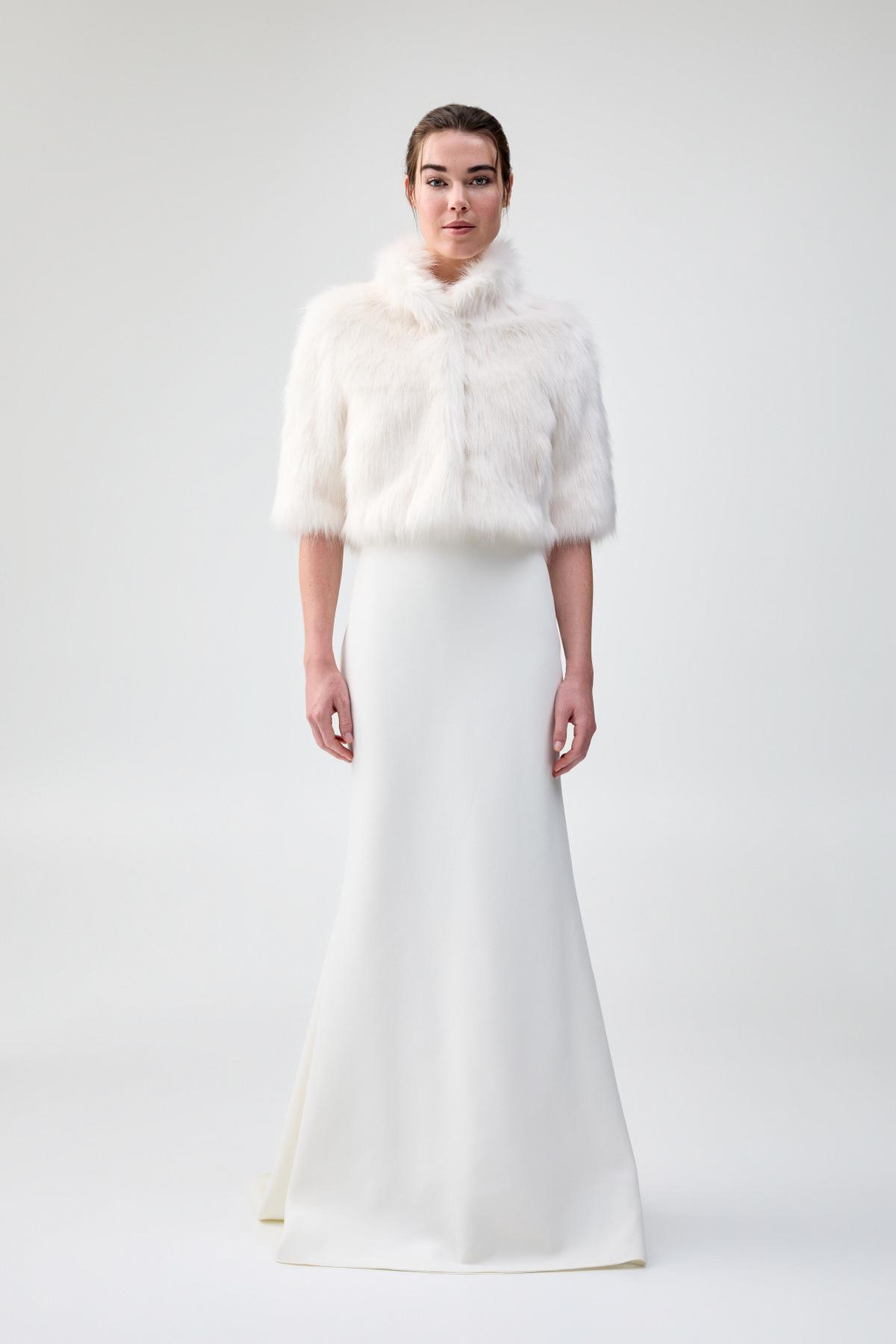 Desire Crop Jacket | Simple Bridal Fur | KWH Bridal x Unreal Fur