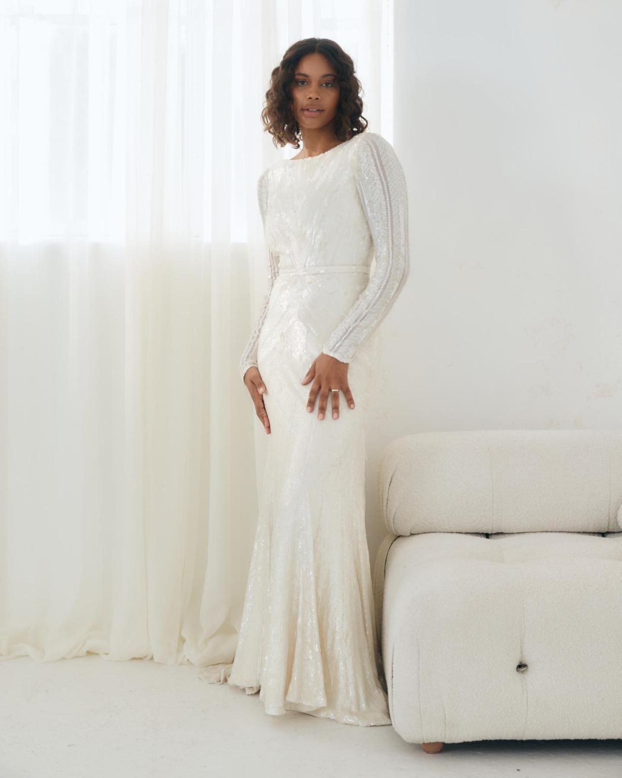 Harper Betsy | High Neck Wedding Dress | KWH Bridal