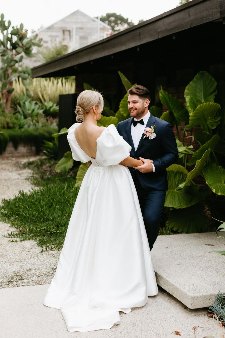 Taryn Camille Gown | Modern A-Line Wedding Dress | KWH Bridal